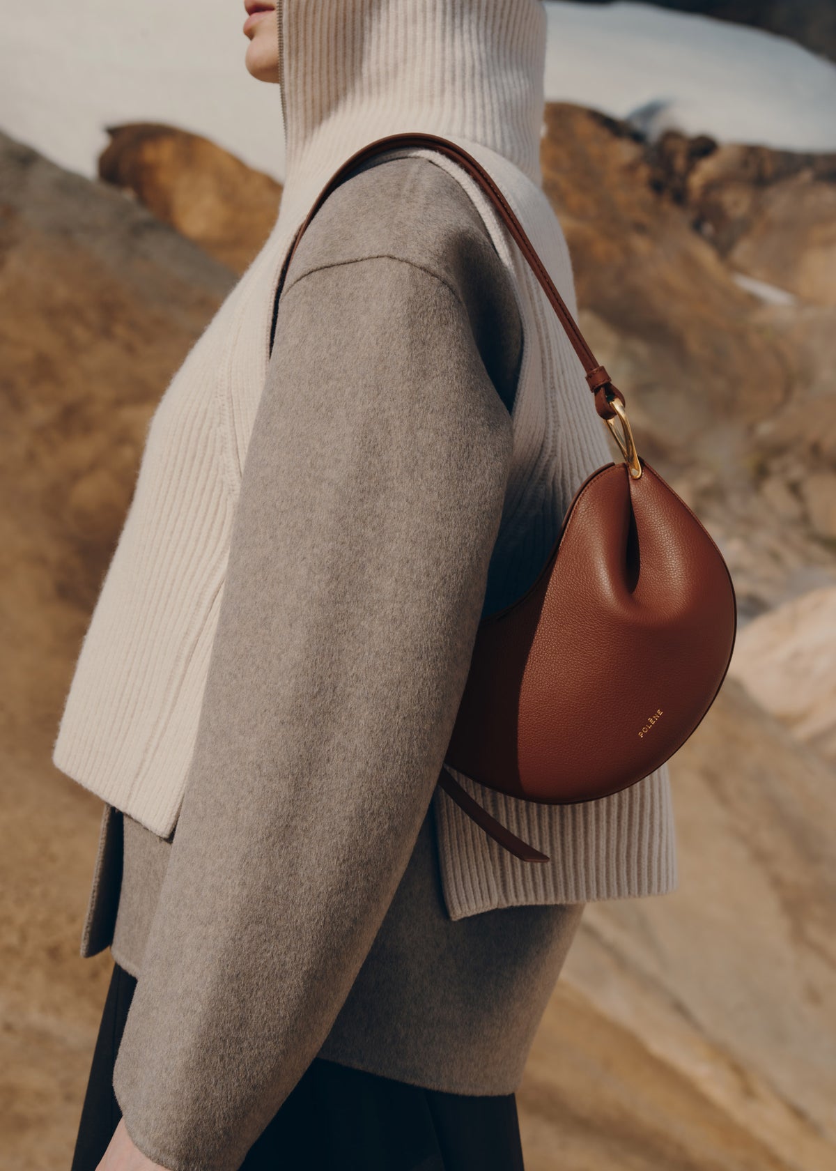 Polène | Bag - Tonca - Textured Cognac