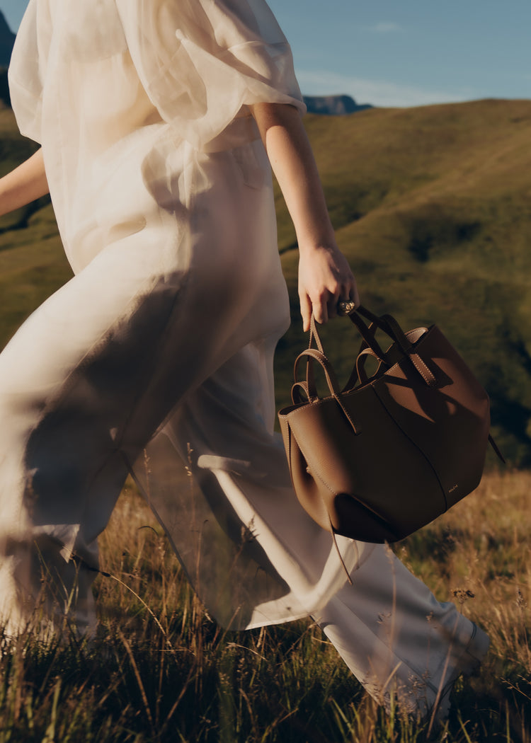 Polène | Bag - Cyme Mini - Textured Camel – Polène EU