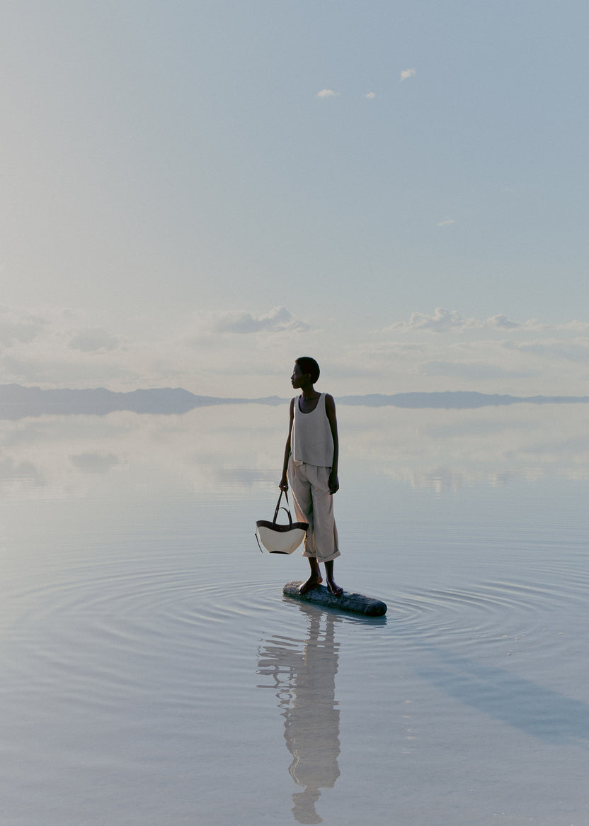 Polène | Bag - Cyme Mini - Black Canvas – Polène EU