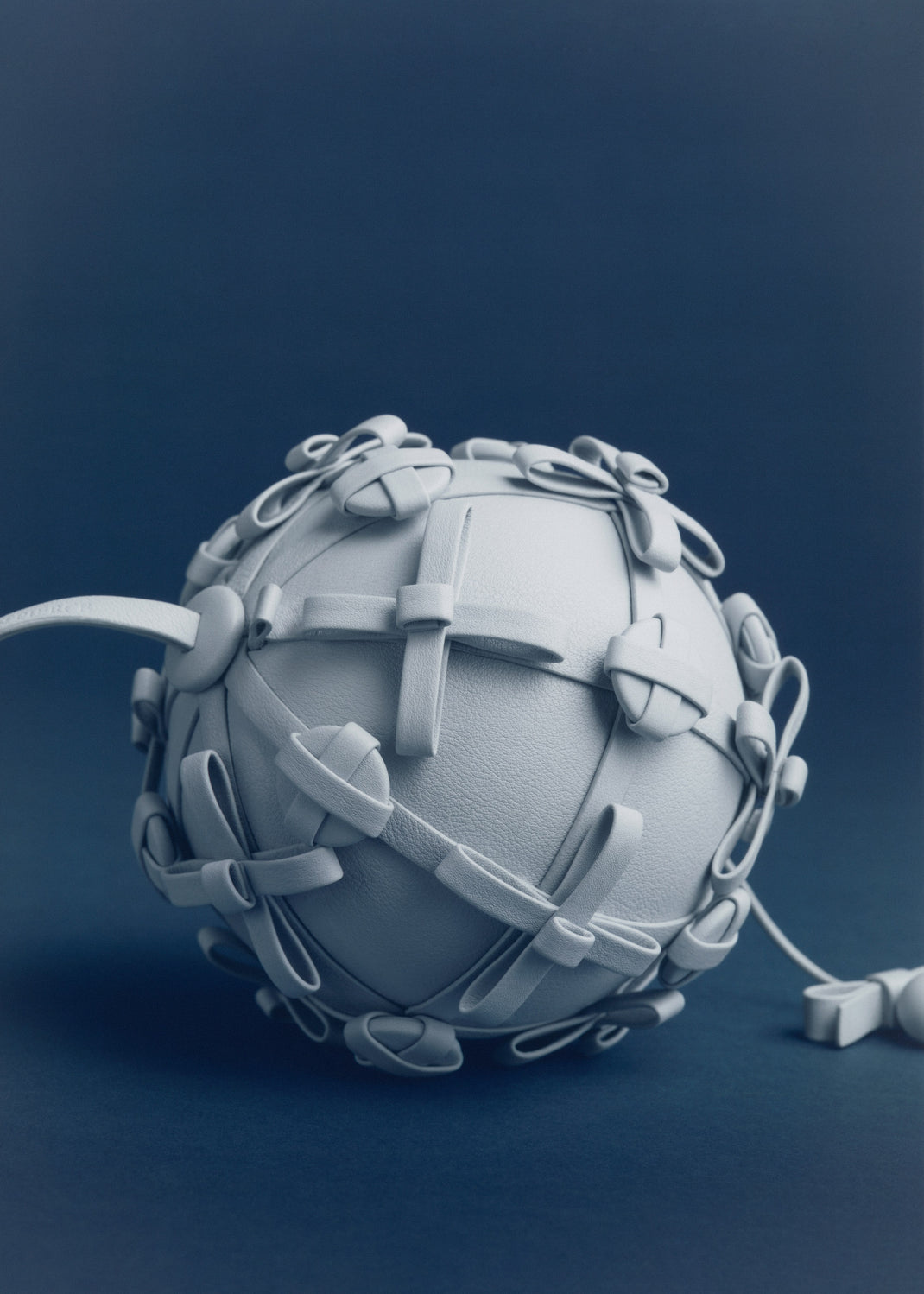 Polène + Róisín Pierce | Bag - Button Bow Sphere - Cloud – Polène EU