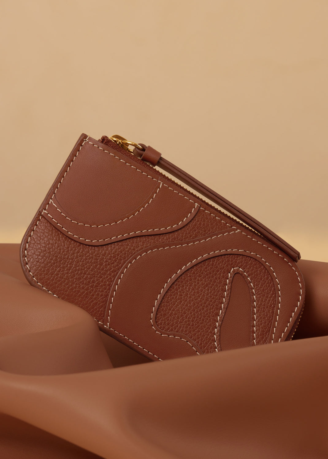 Polène | Card Holder - Atla - Duo Cognac