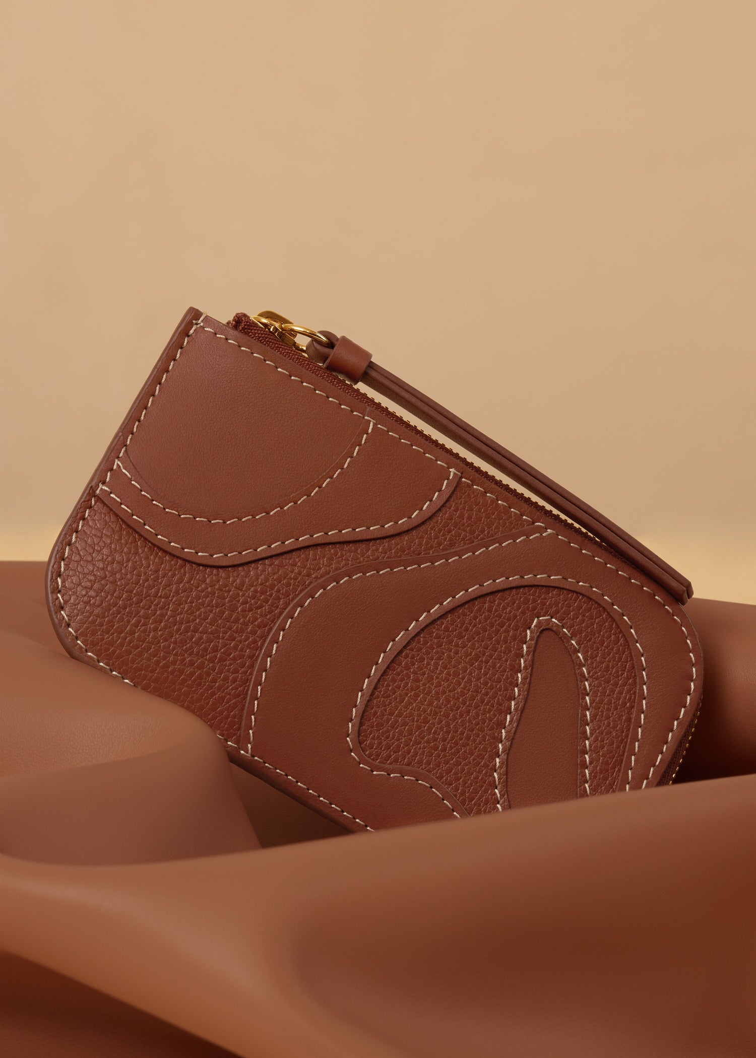 Polène | Card Holder - Atla - Duo Cognac