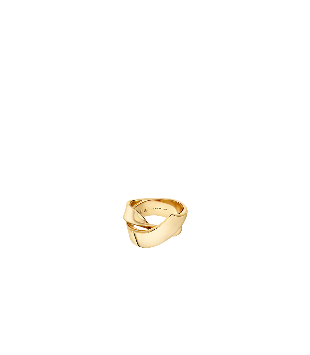 Polène | Curled Ring - Éole - Gold in 24-carat gold gilding – Polène EU